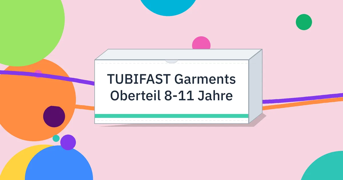 Symbolbild: Packung mit der Aufschrift TUBIFAST Garments Oberteil 8-11 Jahre (PZN 10064722) – Verfügbarkeit und Bezug in Apotheken in Frankfurt am Main
