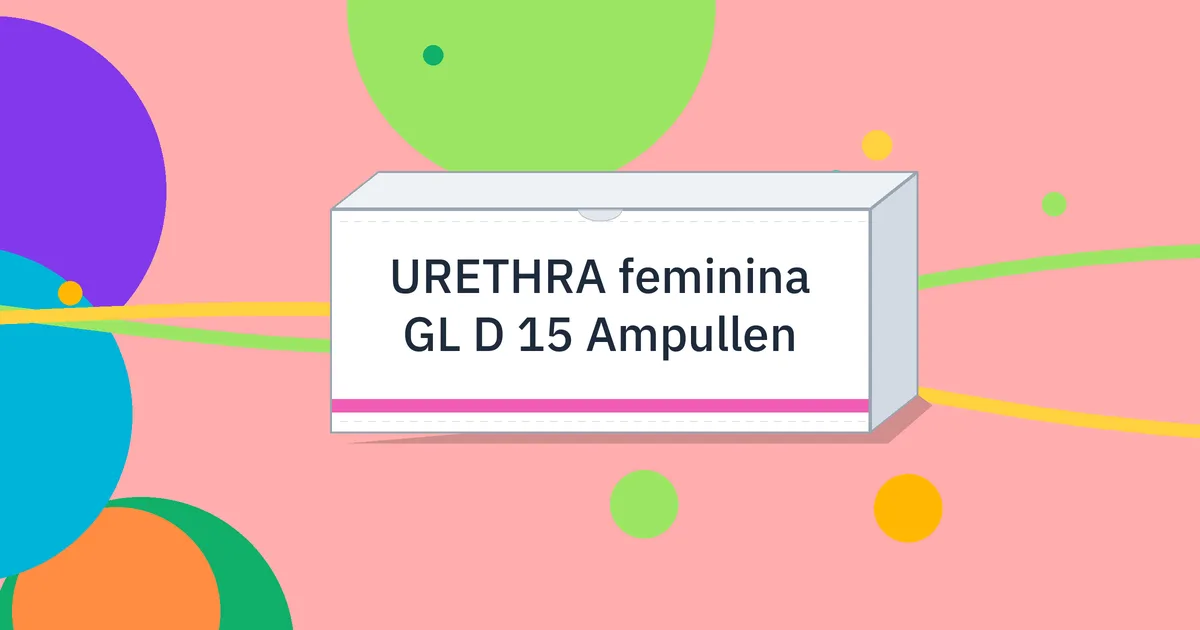 Symbolbild: Packung mit der Aufschrift URETHRA feminina GL D 15 Ampullen (PZN 03788750) – Verfügbarkeit und Bezug in Apotheken in Frankfurt am Main