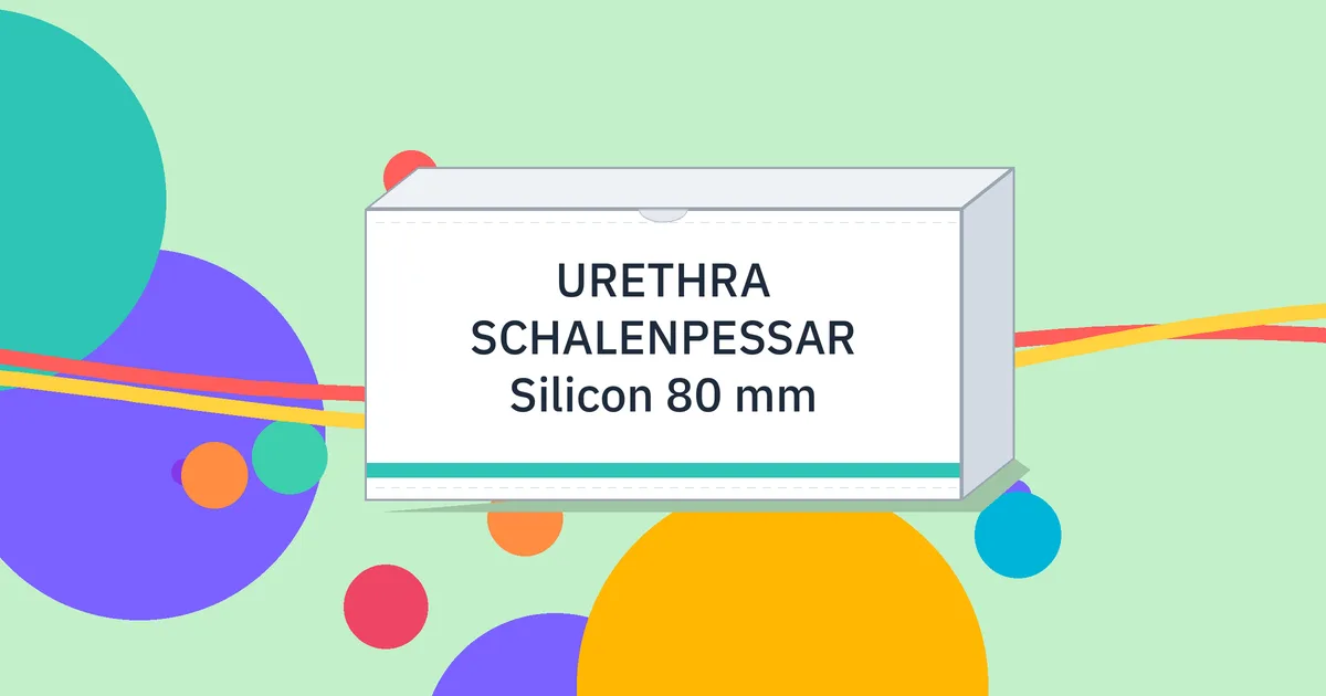 Symbolbild: Packung mit der Aufschrift URETHRA SCHALENPESSAR Silicon 80 mm (PZN 00254025) – Verfügbarkeit und Bezug in Apotheken in Frankfurt am Main