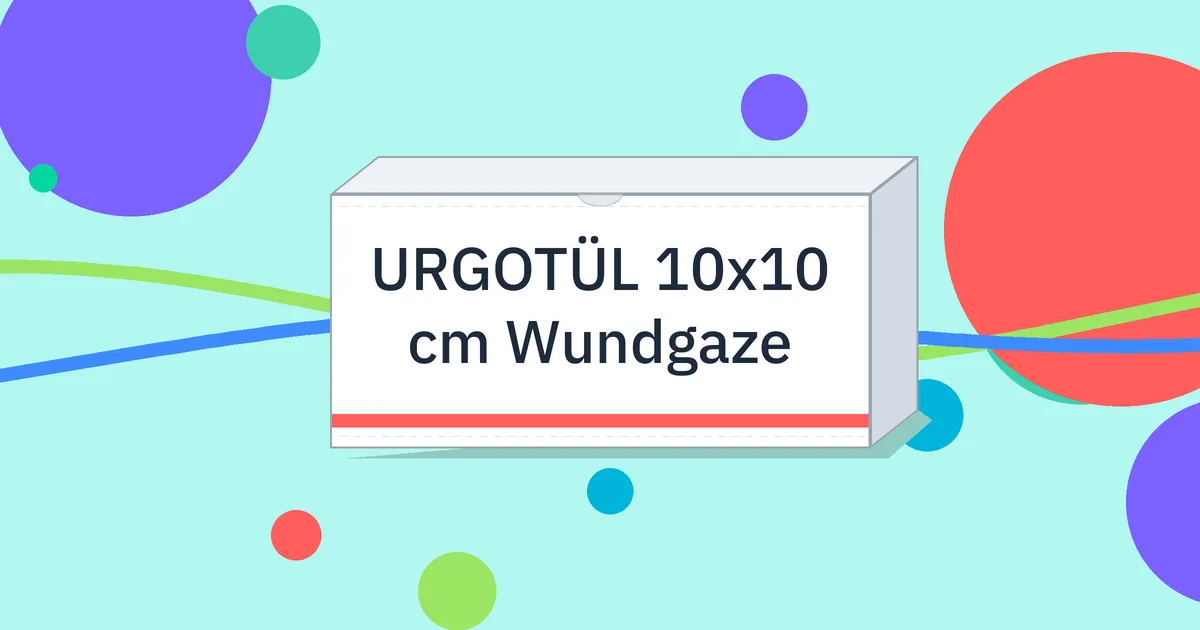 Symbolbild: Packung mit der Aufschrift URGOTÜL 10x10 cm Wundgaze (PZN 16238956) – Verfügbarkeit und Bezug in Apotheken in Frankfurt am Main