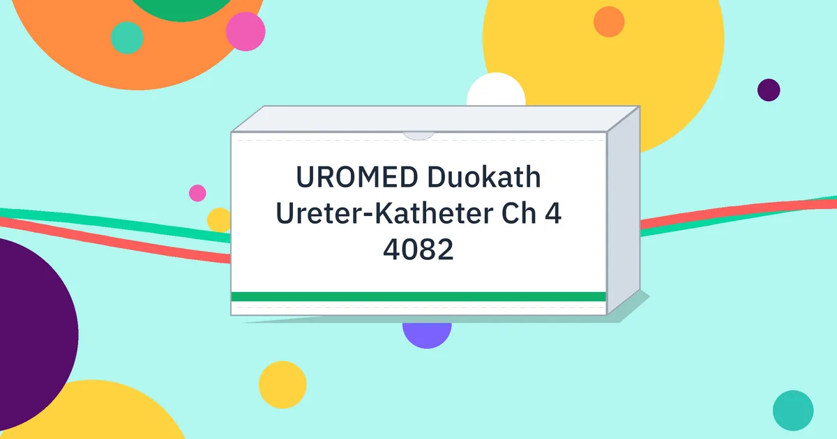 Symbolbild: Packung mit der Aufschrift UROMED Duokath Ureter-Katheter Ch 4 4082 (PZN 11230677) – Verfügbarkeit und Bezug in Apotheken in Frankfurt am Main