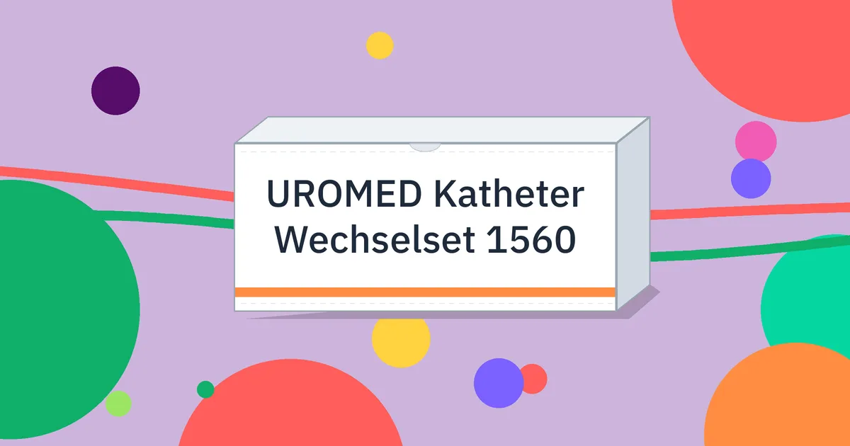 Symbolbild: Packung mit der Aufschrift UROMED Katheter Wechselset 1560 (PZN 07654377) – Verfügbarkeit und Bezug in Apotheken in Frankfurt am Main