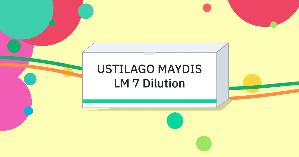 Symbolbild: Packung mit der Aufschrift USTILAGO MAYDIS LM 7 Dilution (PZN 13258013) – Verfügbarkeit und Bezug in Apotheken in Frankfurt am Main