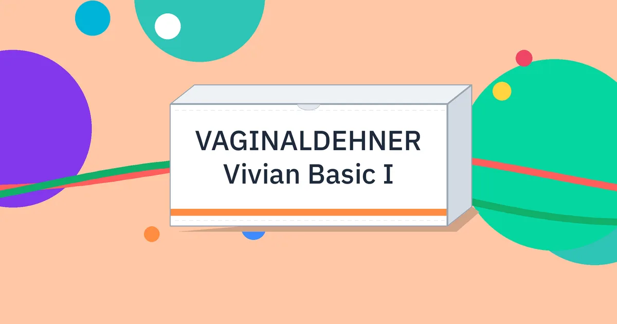 Symbolbild: Packung mit der Aufschrift VAGINALDEHNER Vivian Basic I (PZN 05453077) – Verfügbarkeit und Bezug in Apotheken in Frankfurt am Main