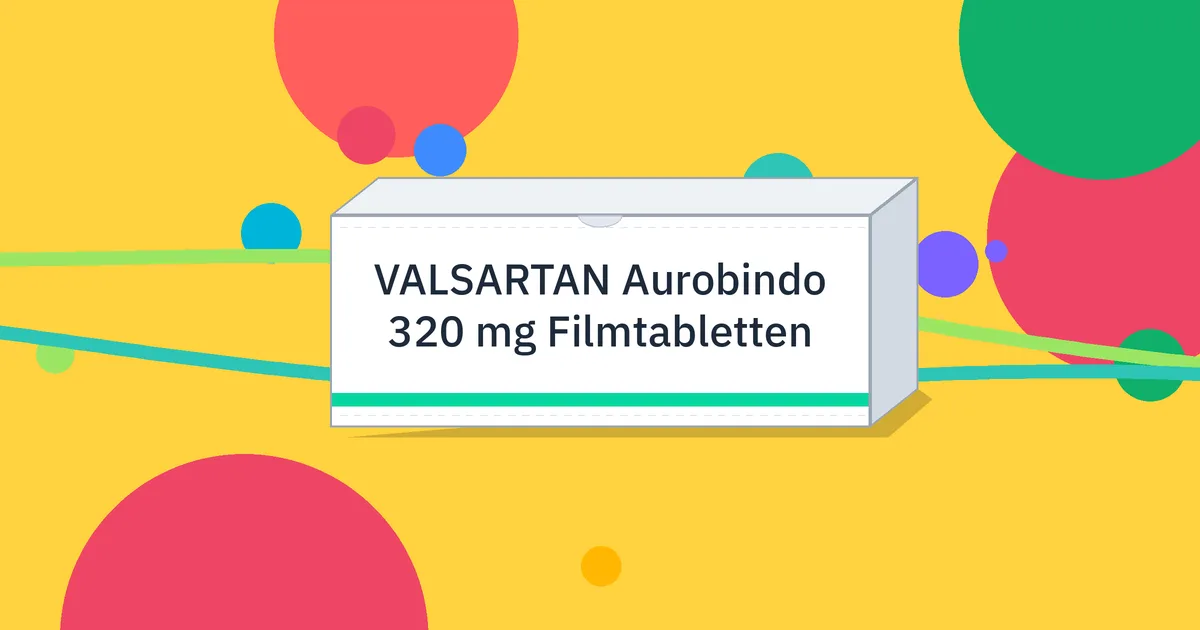 Symbolbild: Packung mit der Aufschrift VALSARTAN Aurobindo 320 mg Filmtabletten (PZN 18352219) – Verfügbarkeit und Bezug in Apotheken in Frankfurt am Main
