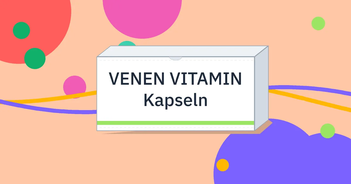 Symbolbild: Packung mit der Aufschrift VENEN VITAMIN Kapseln (PZN 04981791) – Verfügbarkeit und Bezug in Apotheken in Frankfurt am Main