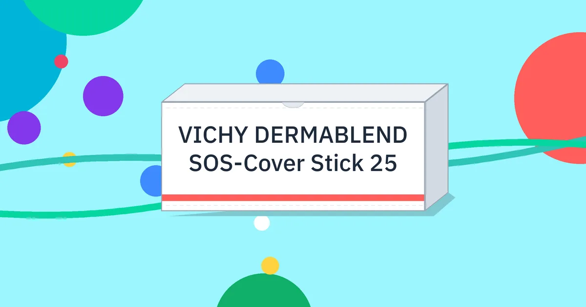 Symbolbild: Packung mit der Aufschrift VICHY DERMABLEND SOS-Cover Stick 25 (PZN 13426580) – Verfügbarkeit und Bezug in Apotheken in Frankfurt am Main