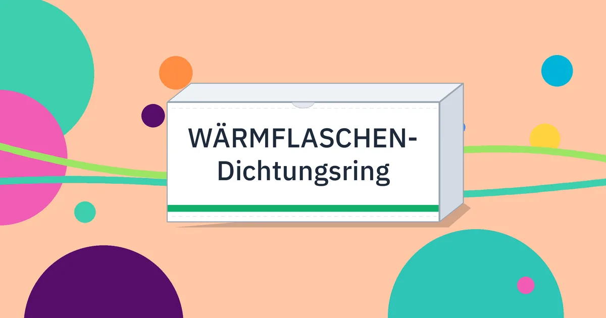 Symbolbild: Packung mit der Aufschrift WÄRMFLASCHEN-Dichtungsring (PZN 01740420) – Verfügbarkeit und Bezug in Apotheken in Frankfurt am Main