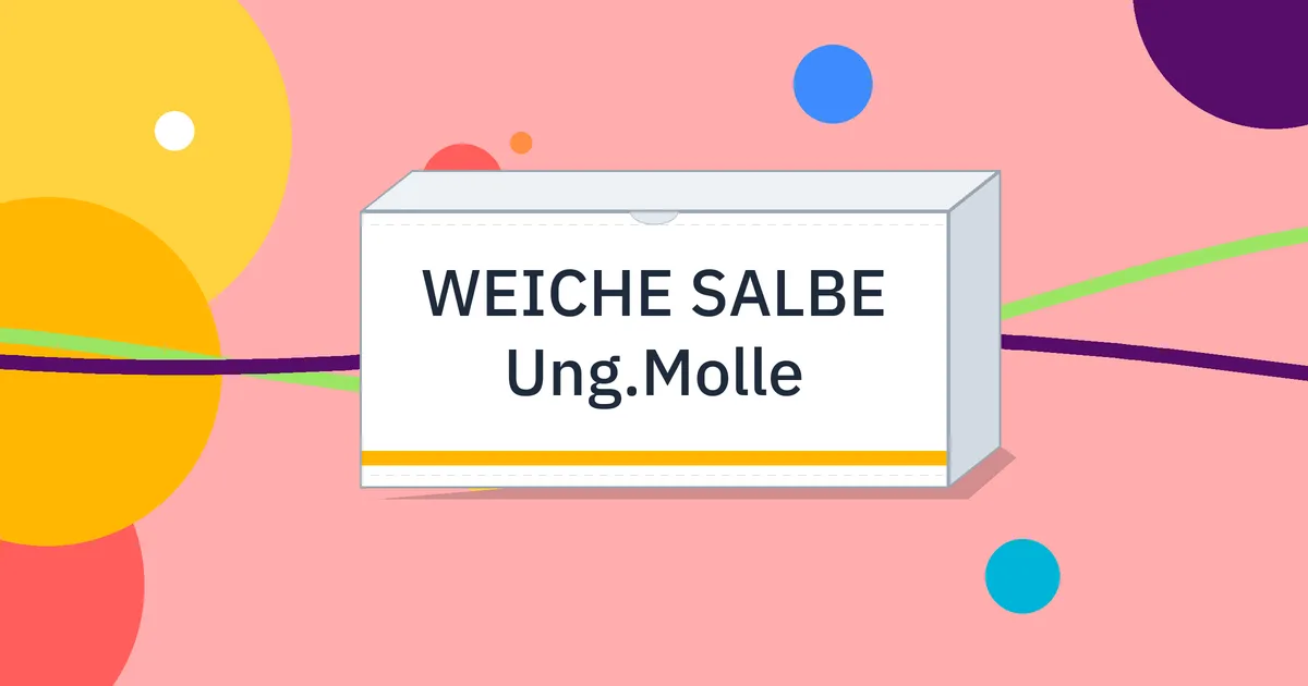 Symbolbild: Packung mit der Aufschrift WEICHE SALBE Ung.Molle (PZN 16729660) – Verfügbarkeit und Bezug in Apotheken in Frankfurt am Main