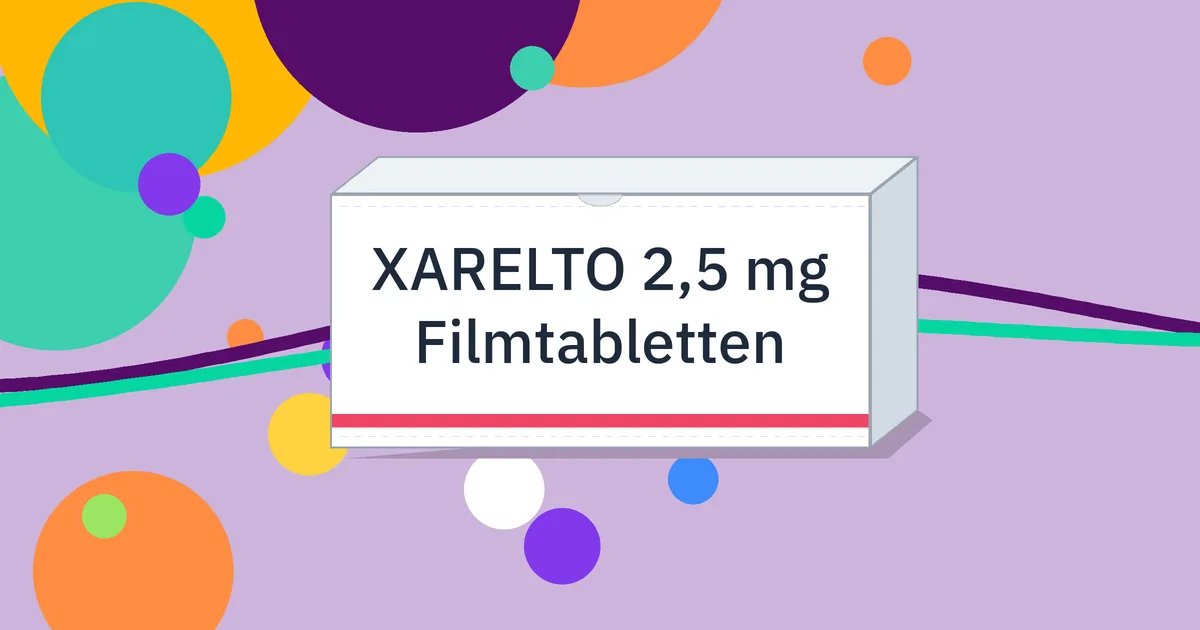 Symbolbild: Packung mit der Aufschrift XARELTO 2,5 mg Filmtabletten (PZN 14328678) – Verfügbarkeit und Bezug in Apotheken in Frankfurt am Main