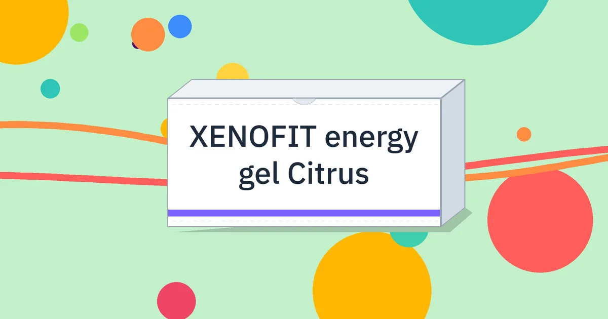 Symbolbild: Packung mit der Aufschrift XENOFIT energy gel Citrus (PZN 16154484) – Verfügbarkeit und Bezug in Apotheken in Frankfurt am Main