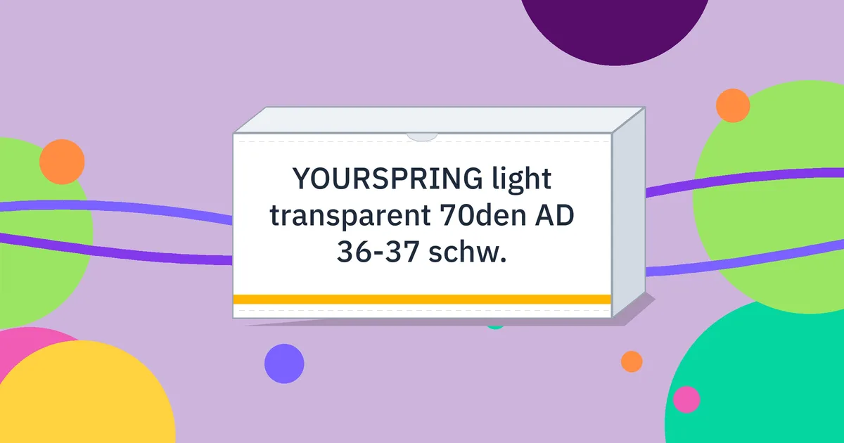 Symbolbild: Packung mit der Aufschrift YOURSPRING light transparent 70den AD 36-37 schw. (PZN 18055941) – Verfügbarkeit und Bezug in Apotheken in Frankfurt am Main