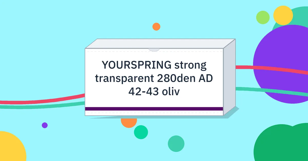 Symbolbild: Packung mit der Aufschrift YOURSPRING strong transparent 280den AD 42-43 oliv (PZN 18058514) – Verfügbarkeit und Bezug in Apotheken in Frankfurt am Main