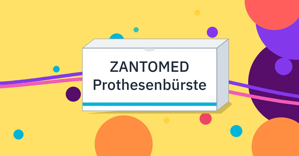 Symbolbild: Packung mit der Aufschrift ZANTOMED Prothesenbürste (PZN 03434940) – Verfügbarkeit und Bezug in Apotheken in Frankfurt am Main