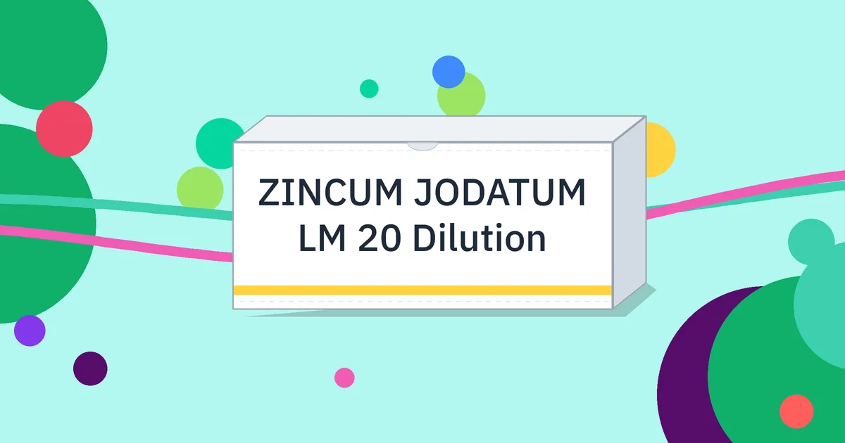 Symbolbild: Packung mit der Aufschrift ZINCUM JODATUM LM 20 Dilution (PZN 13294204) – Verfügbarkeit und Bezug in Apotheken in Frankfurt am Main