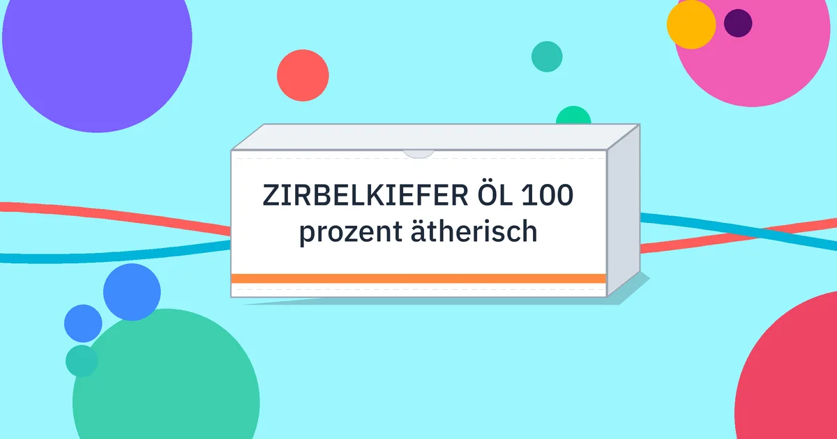 Symbolbild: Packung mit der Aufschrift ZIRBELKIEFER ÖL 100 prozent ätherisch (PZN 07205171) – Verfügbarkeit und Bezug in Apotheken in Frankfurt am Main