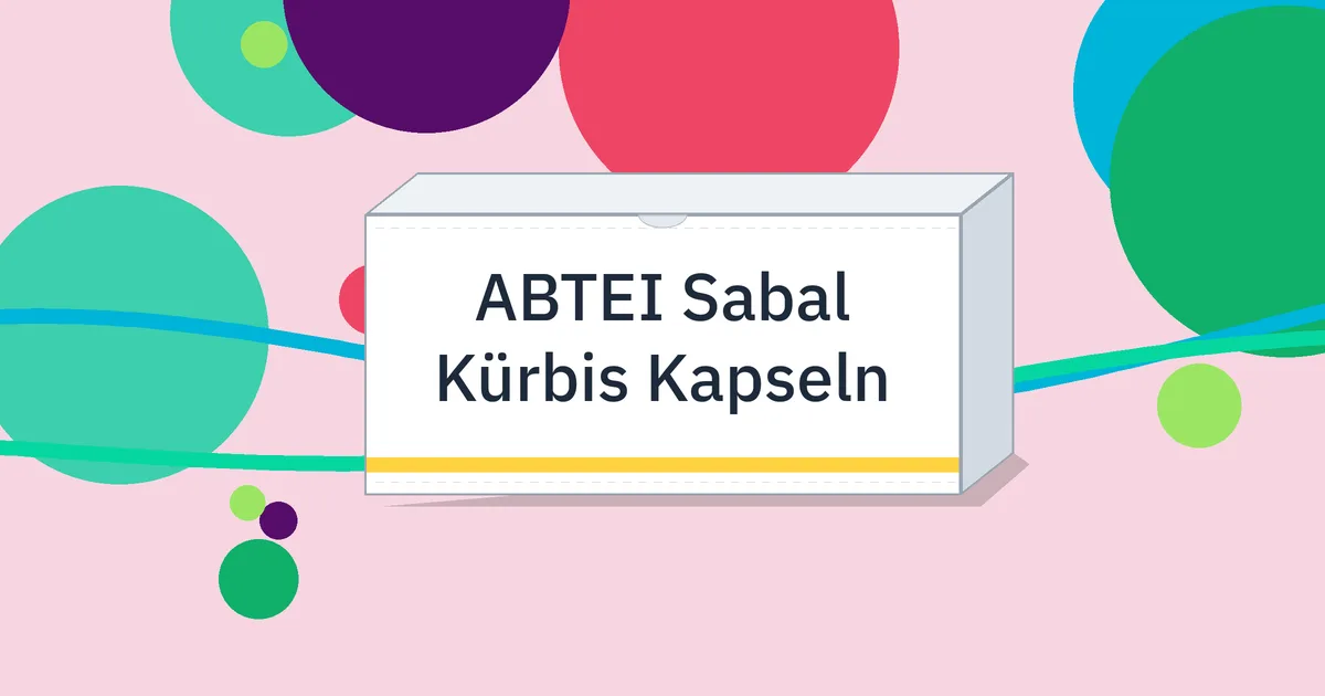 Symbolbild: Packung mit der Aufschrift ABTEI Sabal Kürbis Kapseln (PZN 04132224) – Verfügbarkeit und Bezug in Apotheken in Frankfurt am Main