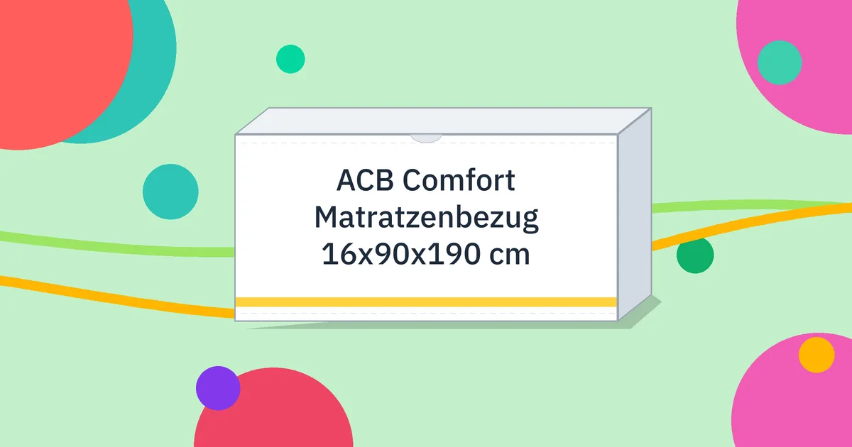 Symbolbild: Packung mit der Aufschrift ACB Comfort Matratzenbezug 16x90x190 cm (PZN 04117414) – Verfügbarkeit und Bezug in Apotheken in Frankfurt am Main
