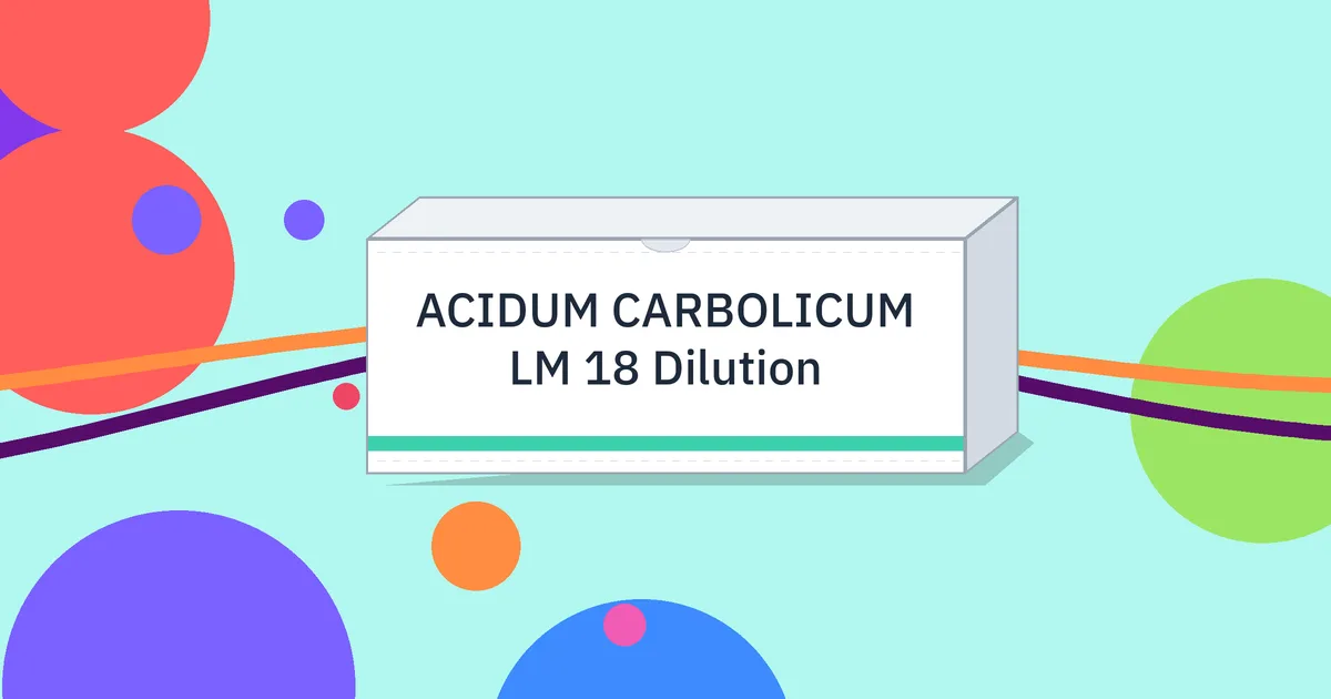 Symbolbild: Packung mit der Aufschrift ACIDUM CARBOLICUM LM 18 Dilution (PZN 13271769) – Verfügbarkeit und Bezug in Apotheken in Frankfurt am Main