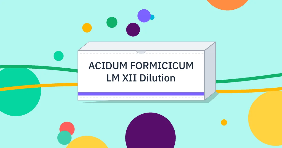 Symbolbild: Packung mit der Aufschrift ACIDUM FORMICICUM LM XII Dilution (PZN 02820813) – Verfügbarkeit und Bezug in Apotheken in Frankfurt am Main