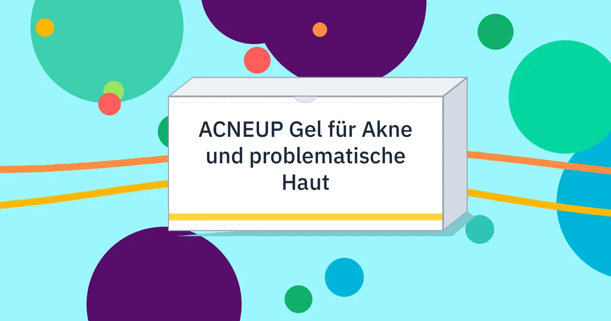 Symbolbild: Packung mit der Aufschrift ACNEUP Gel für Akne und problematische Haut (PZN 18840083) – Verfügbarkeit und Bezug in Apotheken in Frankfurt am Main