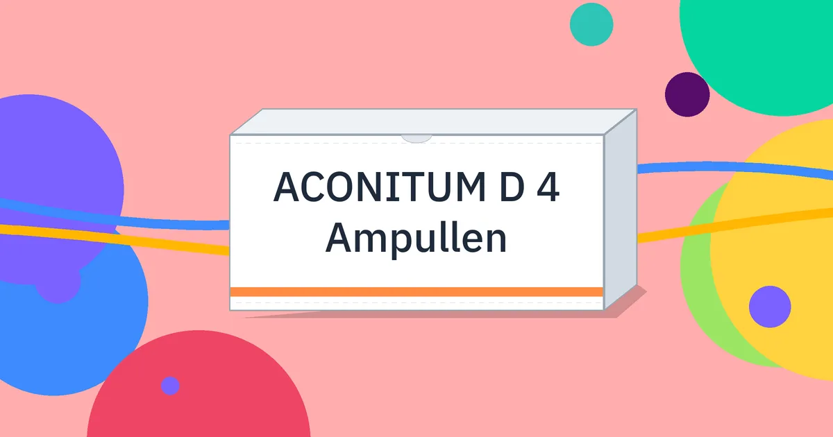 Symbolbild: Packung mit der Aufschrift ACONITUM D 4 Ampullen (PZN 11703897) – Verfügbarkeit und Bezug in Apotheken in Frankfurt am Main