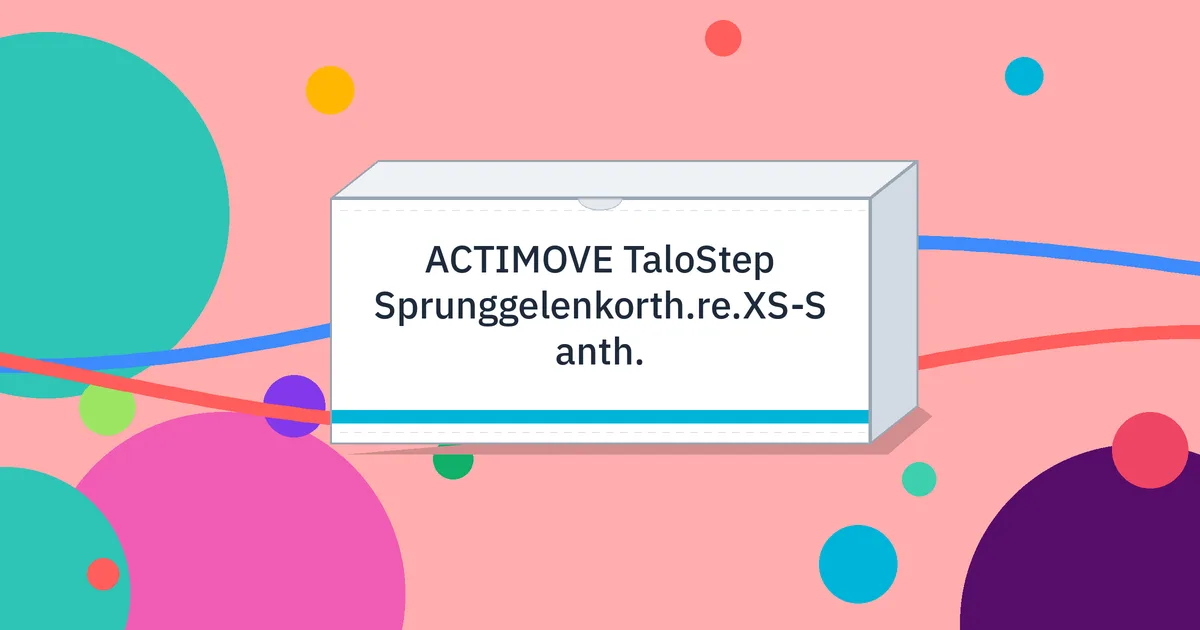 Symbolbild: Packung mit der Aufschrift ACTIMOVE TaloStep Sprunggelenkorth.re.XS-S anth. (PZN 18223077) – Verfügbarkeit und Bezug in Apotheken in Frankfurt am Main