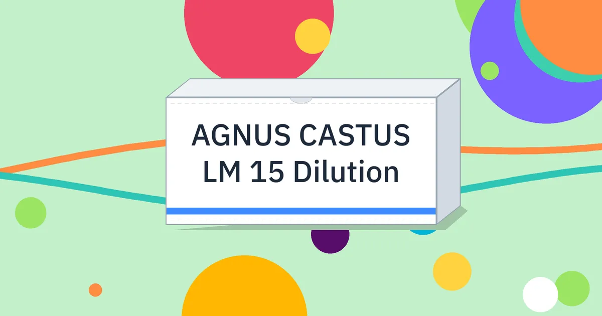 Symbolbild: Packung mit der Aufschrift AGNUS CASTUS LM 15 Dilution (PZN 13305333) – Verfügbarkeit und Bezug in Apotheken in Frankfurt am Main