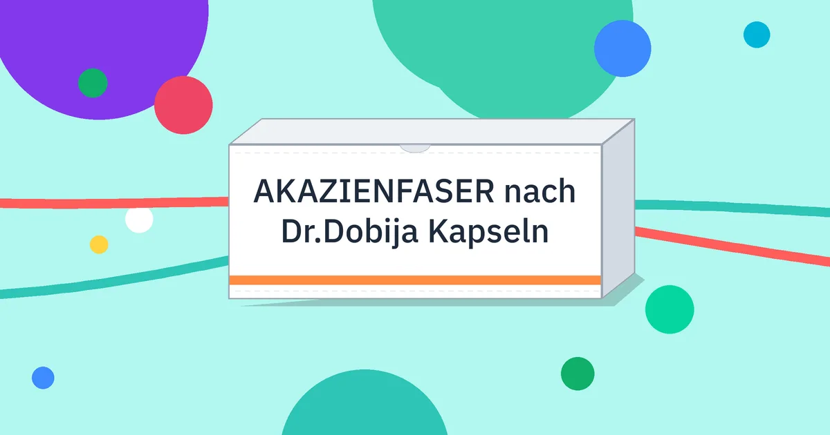 Symbolbild: Packung mit der Aufschrift AKAZIENFASER nach Dr.Dobija Kapseln (PZN 19520972) – Verfügbarkeit und Bezug in Apotheken in Frankfurt am Main