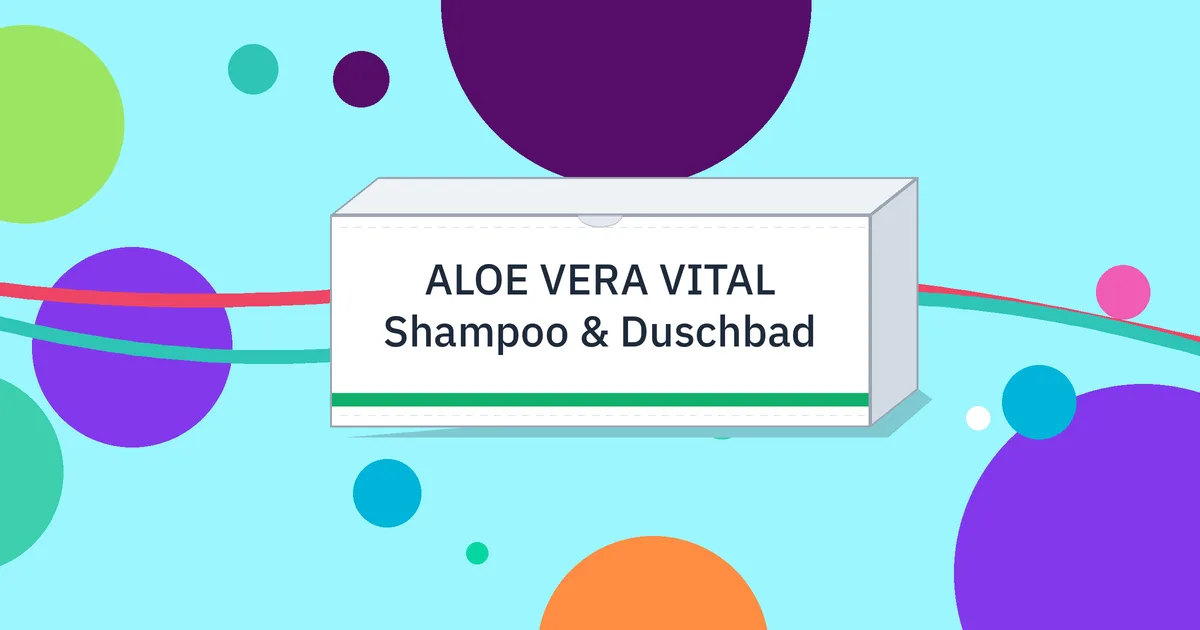 Symbolbild: Packung mit der Aufschrift ALOE VERA VITAL Shampoo & Duschbad (PZN 00795755) – Verfügbarkeit und Bezug in Apotheken in Frankfurt am Main
