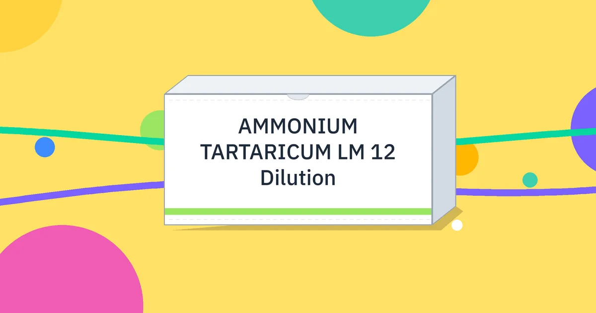 Symbolbild: Packung mit der Aufschrift AMMONIUM TARTARICUM LM 12 Dilution (PZN 12761514) – Verfügbarkeit und Bezug in Apotheken in Frankfurt am Main