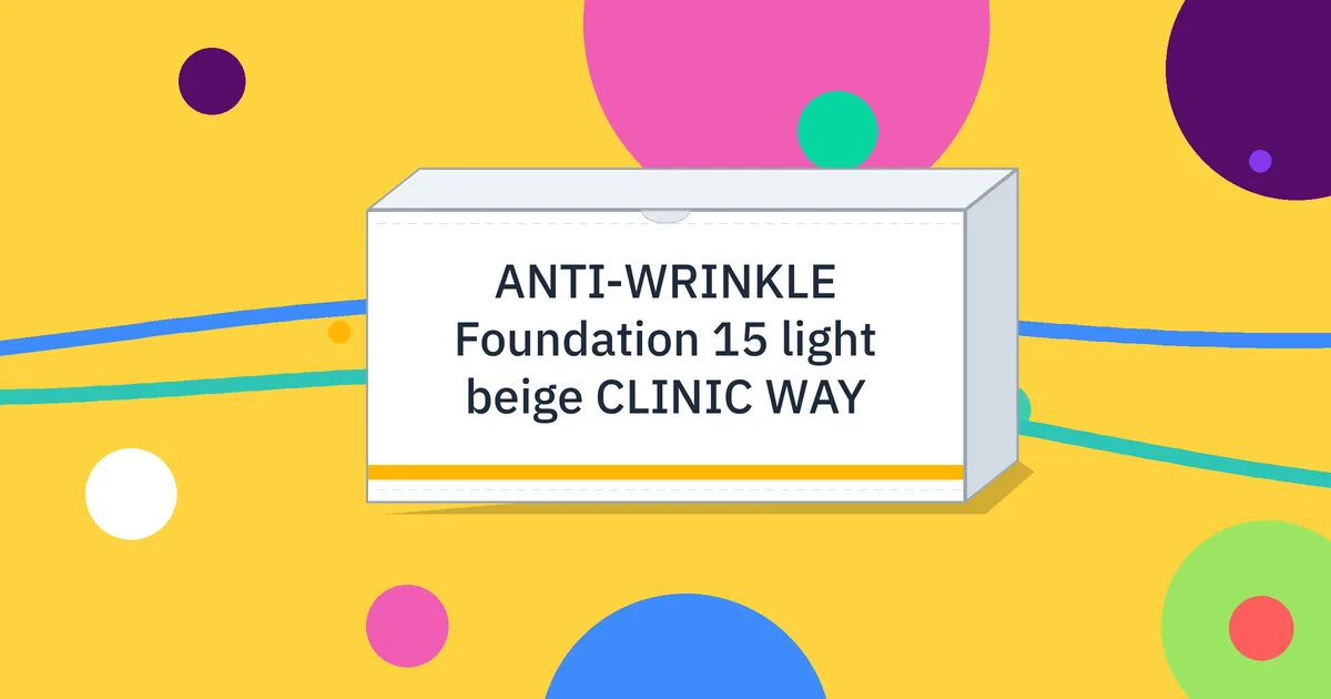 Symbolbild: Packung mit der Aufschrift ANTI-WRINKLE Foundation 15 light beige CLINIC WAY (PZN 16510832) – Verfügbarkeit und Bezug in Apotheken in Frankfurt am Main