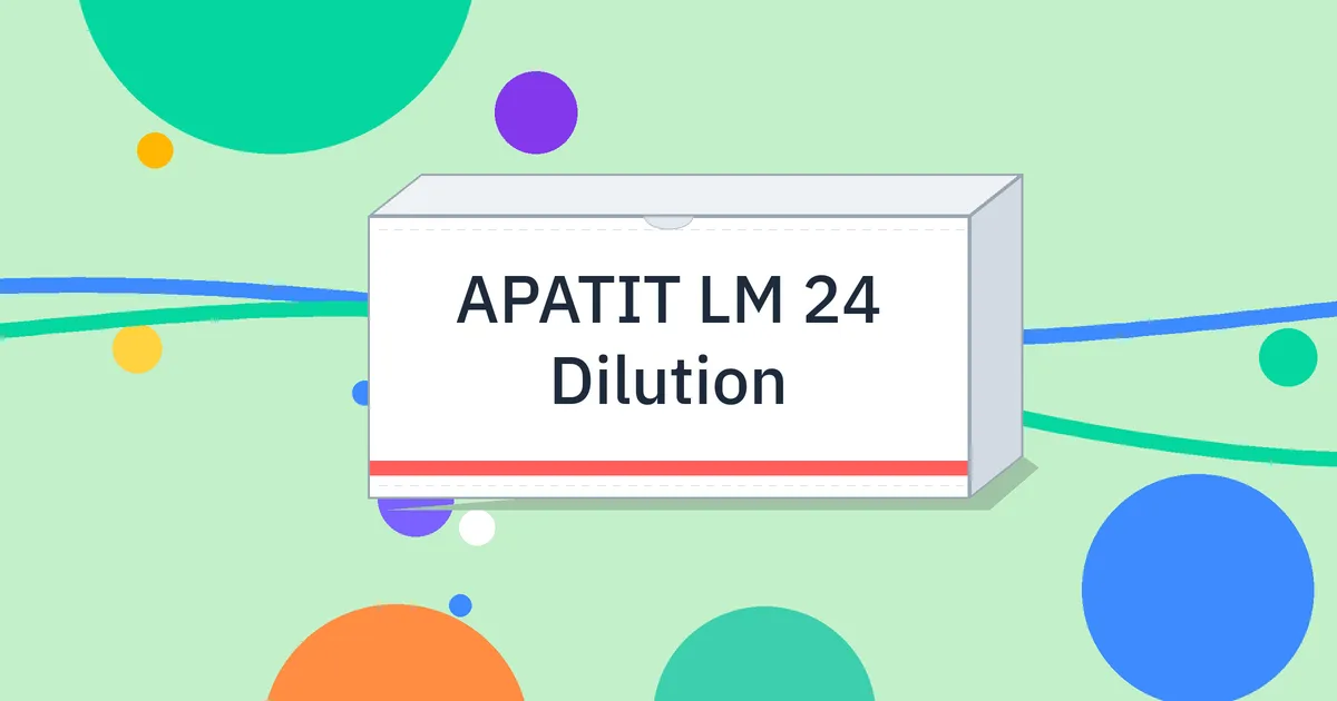 Symbolbild: Packung mit der Aufschrift APATIT LM 24 Dilution (PZN 13377605) – Verfügbarkeit und Bezug in Apotheken in Frankfurt am Main