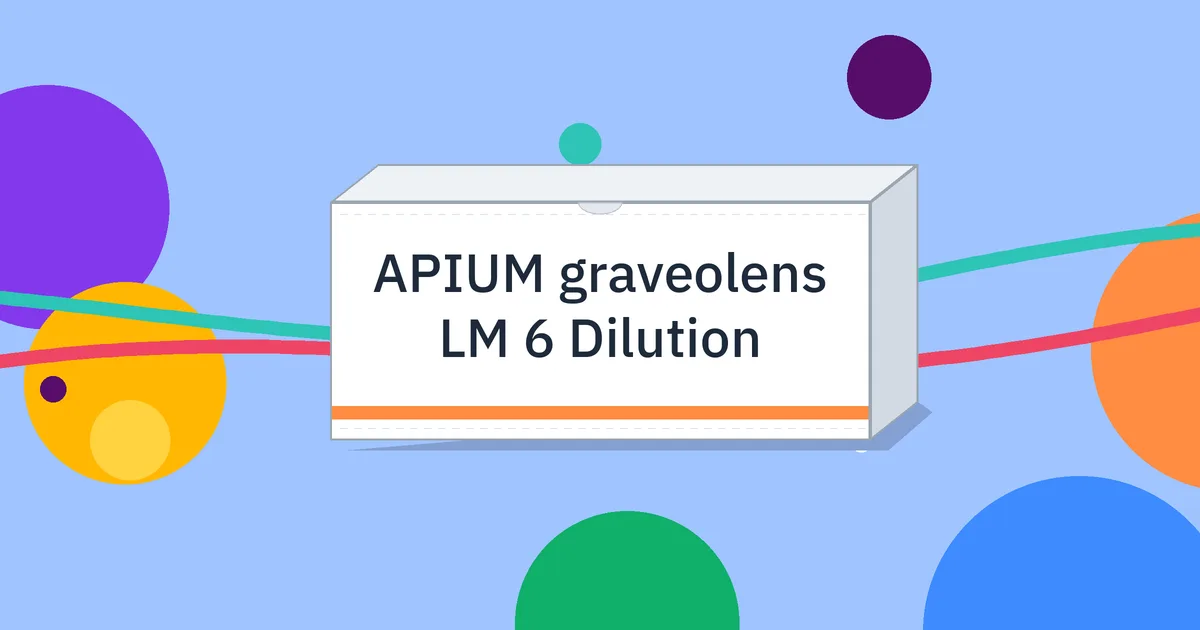 Symbolbild: Packung mit der Aufschrift APIUM graveolens LM 6 Dilution (PZN 13378088) – Verfügbarkeit und Bezug in Apotheken in Frankfurt am Main