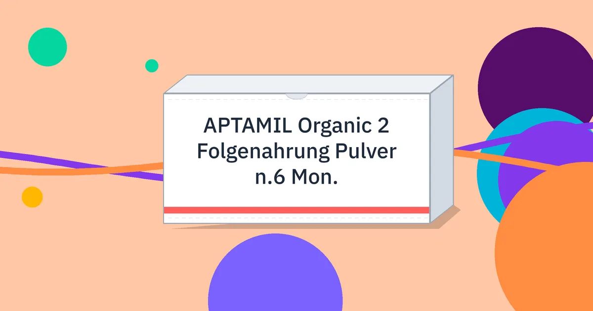 Symbolbild: Packung mit der Aufschrift APTAMIL Organic 2 Folgenahrung Pulver n.6 Mon. (PZN 16789716) – Verfügbarkeit und Bezug in Apotheken in Frankfurt am Main