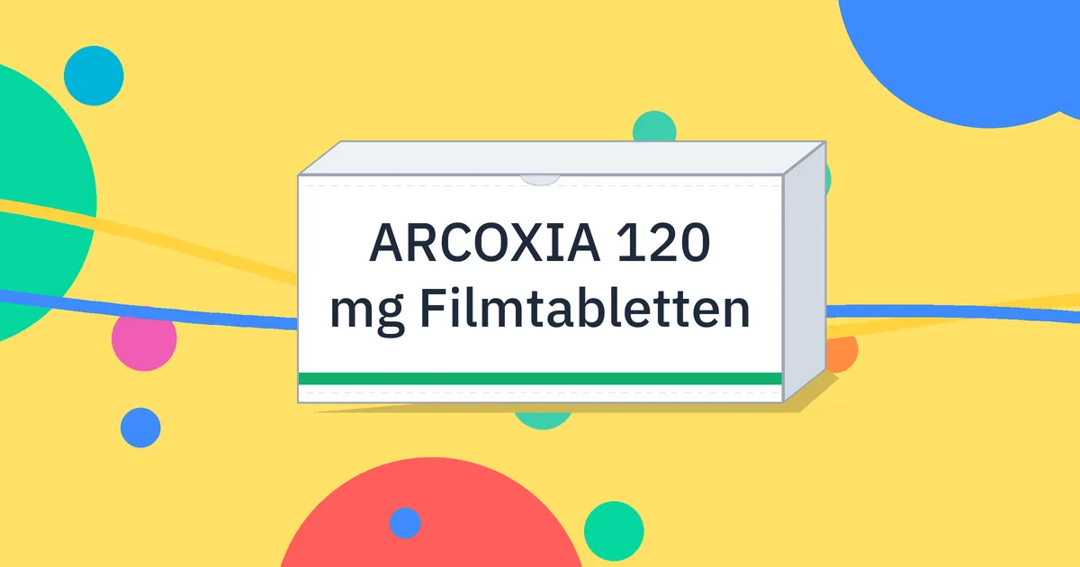 Symbolbild: Packung mit der Aufschrift ARCOXIA 120 mg Filmtabletten (PZN 10357186) – Verfügbarkeit und Bezug in Apotheken in Frankfurt am Main