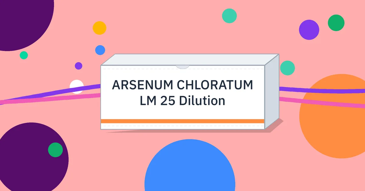 Symbolbild: Packung mit der Aufschrift ARSENUM CHLORATUM LM 25 Dilution (PZN 12771949) – Verfügbarkeit und Bezug in Apotheken in Frankfurt am Main