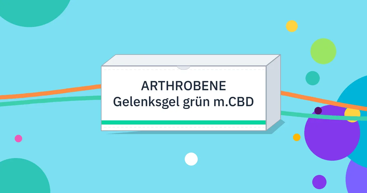 Symbolbild: Packung mit der Aufschrift ARTHROBENE Gelenksgel grün m.CBD (PZN 16813283) – Verfügbarkeit und Bezug in Apotheken in Frankfurt am Main