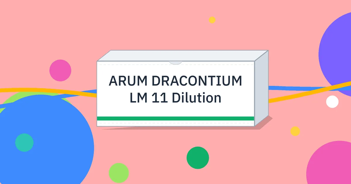 Symbolbild: Packung mit der Aufschrift ARUM DRACONTIUM LM 11 Dilution (PZN 13395129) – Verfügbarkeit und Bezug in Apotheken in Frankfurt am Main