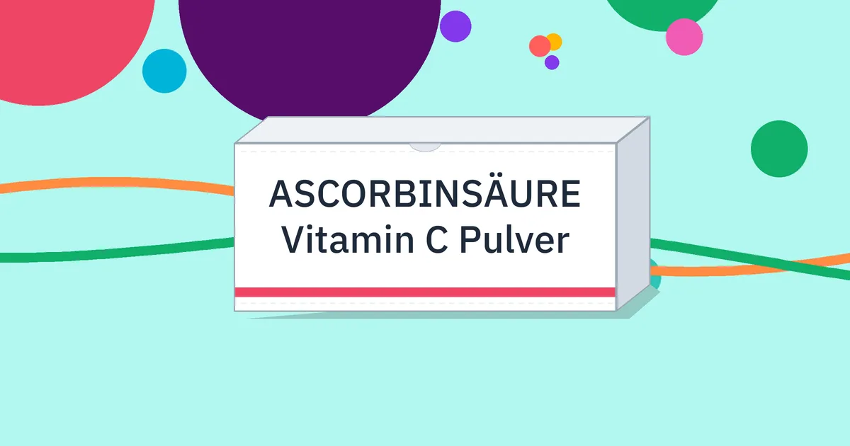 Symbolbild: Packung mit der Aufschrift ASCORBINSÄURE Vitamin C Pulver (PZN 07445219) – Verfügbarkeit und Bezug in Apotheken in Frankfurt am Main