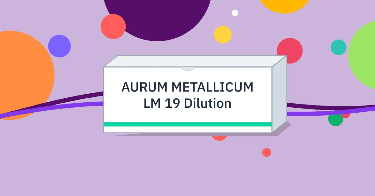 Symbolbild: Packung mit der Aufschrift AURUM METALLICUM LM 19 Dilution (PZN 12785153) – Verfügbarkeit und Bezug in Apotheken in Frankfurt am Main