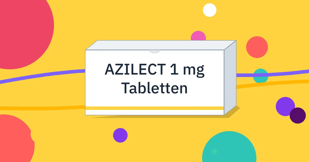 Symbolbild: Packung mit der Aufschrift AZILECT 1 mg Tabletten (PZN 00559641) – Verfügbarkeit und Bezug in Apotheken in Frankfurt am Main