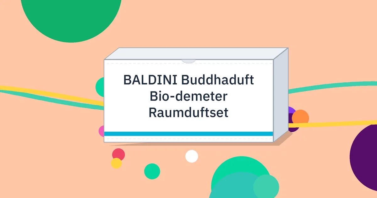 Symbolbild: Packung mit der Aufschrift BALDINI Buddhaduft Bio-demeter Raumduftset (PZN 16610367) – Verfügbarkeit und Bezug in Apotheken in Frankfurt am Main