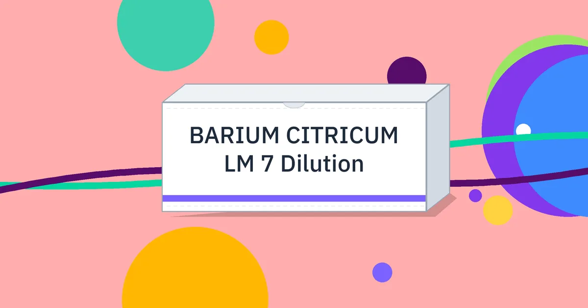 Symbolbild: Packung mit der Aufschrift BARIUM CITRICUM LM 7 Dilution (PZN 12789317) – Verfügbarkeit und Bezug in Apotheken in Frankfurt am Main