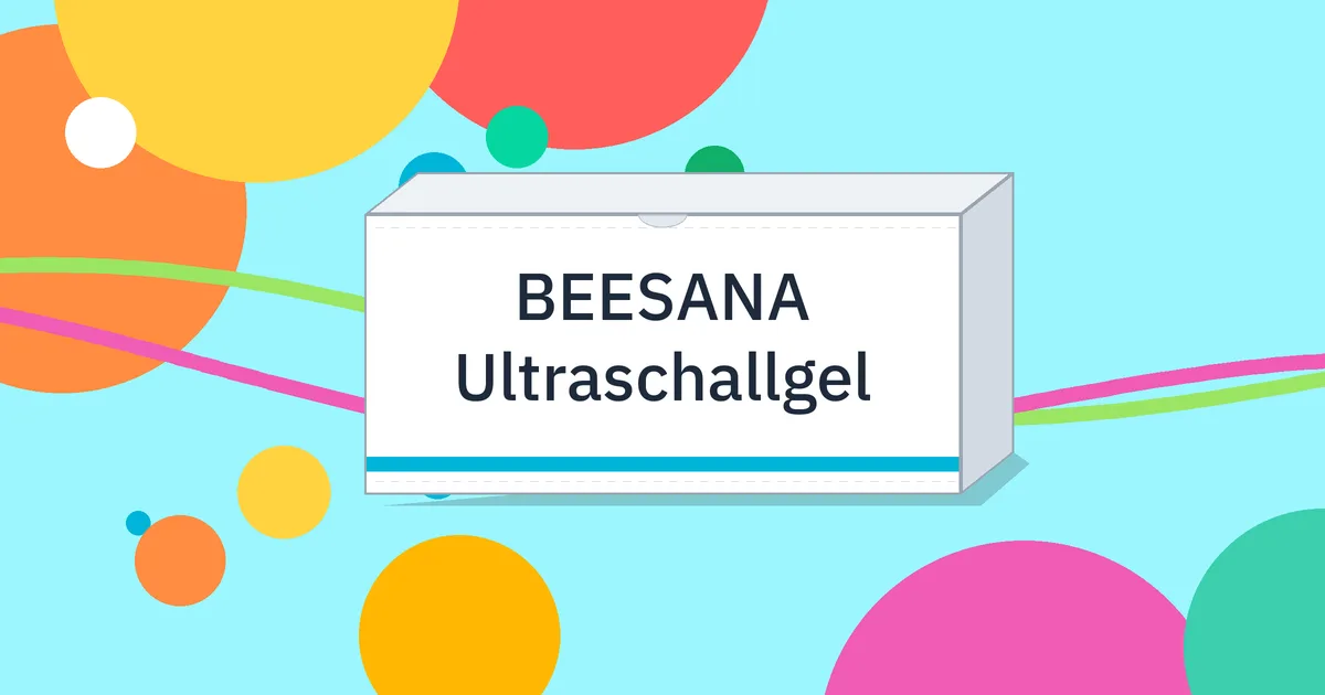 Symbolbild: Packung mit der Aufschrift BEESANA Ultraschallgel (PZN 01904778) – Verfügbarkeit und Bezug in Apotheken in Frankfurt am Main