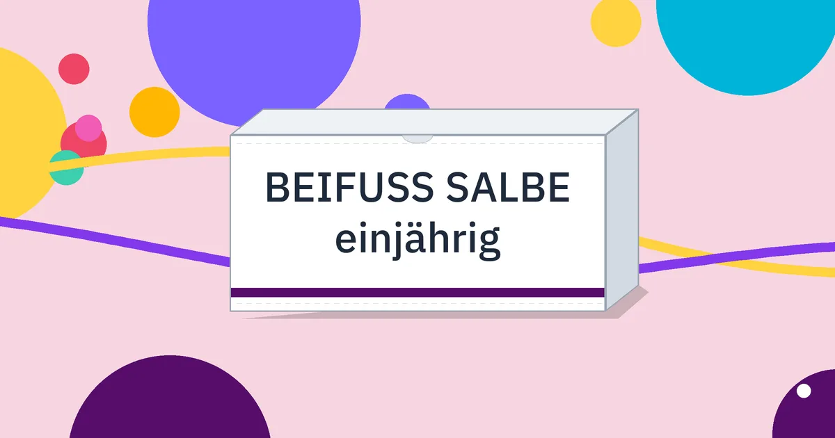 Symbolbild: Packung mit der Aufschrift BEIFUSS SALBE einjährig (PZN 18046333) – Verfügbarkeit und Bezug in Apotheken in Frankfurt am Main