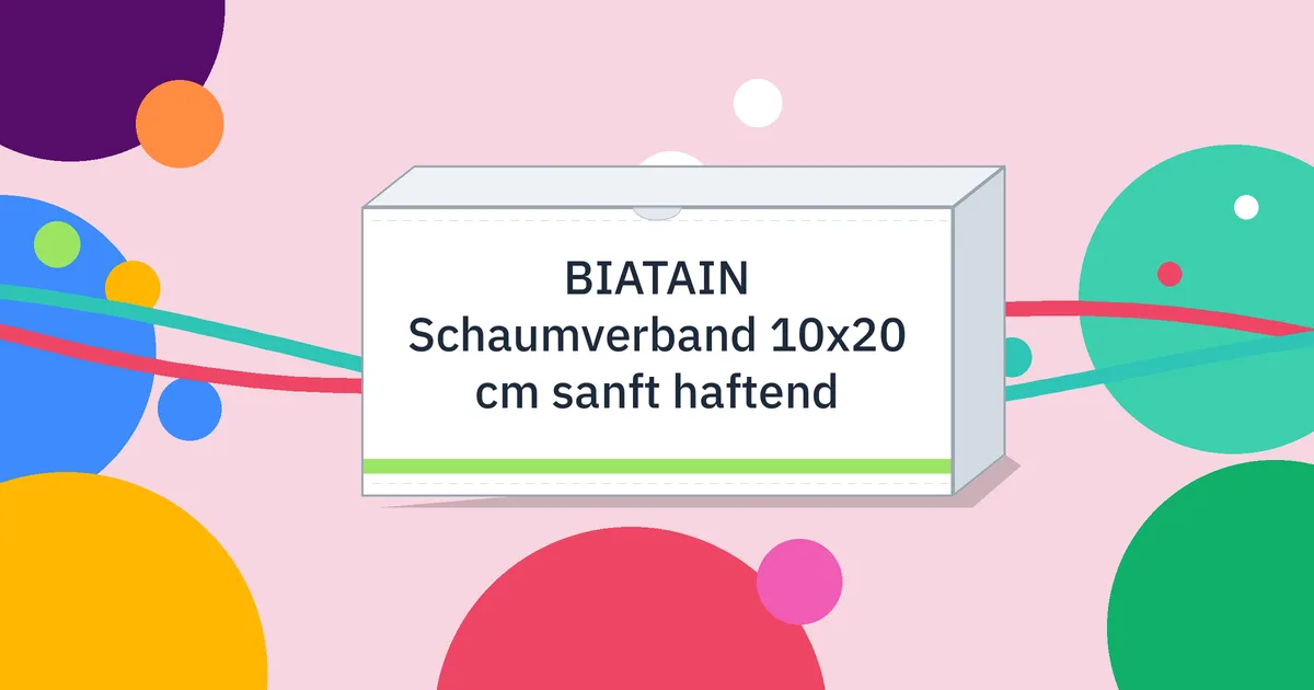 Symbolbild: Packung mit der Aufschrift BIATAIN Schaumverband 10x20 cm sanft haftend (PZN 17311000) – Verfügbarkeit und Bezug in Apotheken in Frankfurt am Main