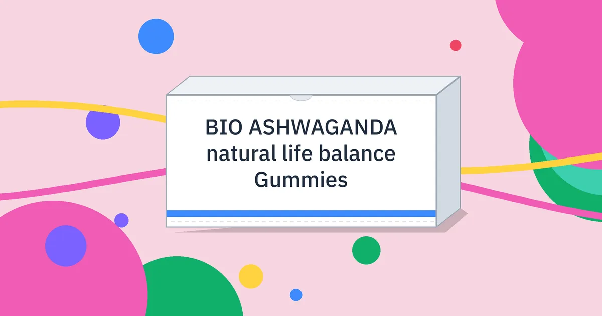 Symbolbild: Packung mit der Aufschrift BIO ASHWAGANDA natural life balance Gummies (PZN 19198074) – Verfügbarkeit und Bezug in Apotheken in Frankfurt am Main