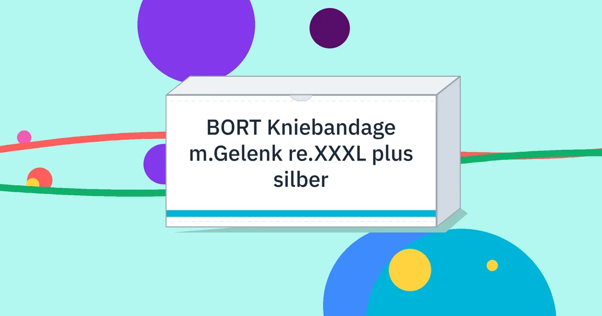 Symbolbild: Packung mit der Aufschrift BORT Kniebandage m.Gelenk re.XXXL plus silber (PZN 11583499) – Verfügbarkeit und Bezug in Apotheken in Frankfurt am Main