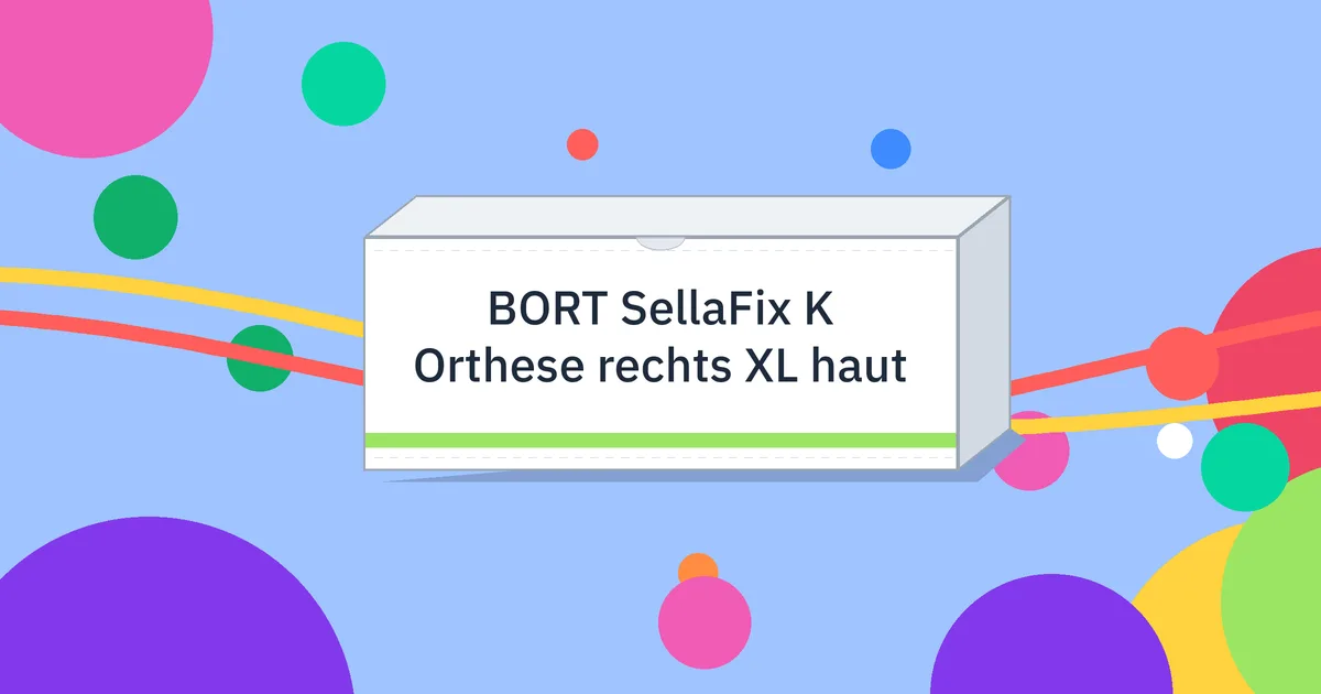 Symbolbild: Packung mit der Aufschrift BORT SellaFix K Orthese rechts XL haut (PZN 08522755) – Verfügbarkeit und Bezug in Apotheken in Frankfurt am Main
